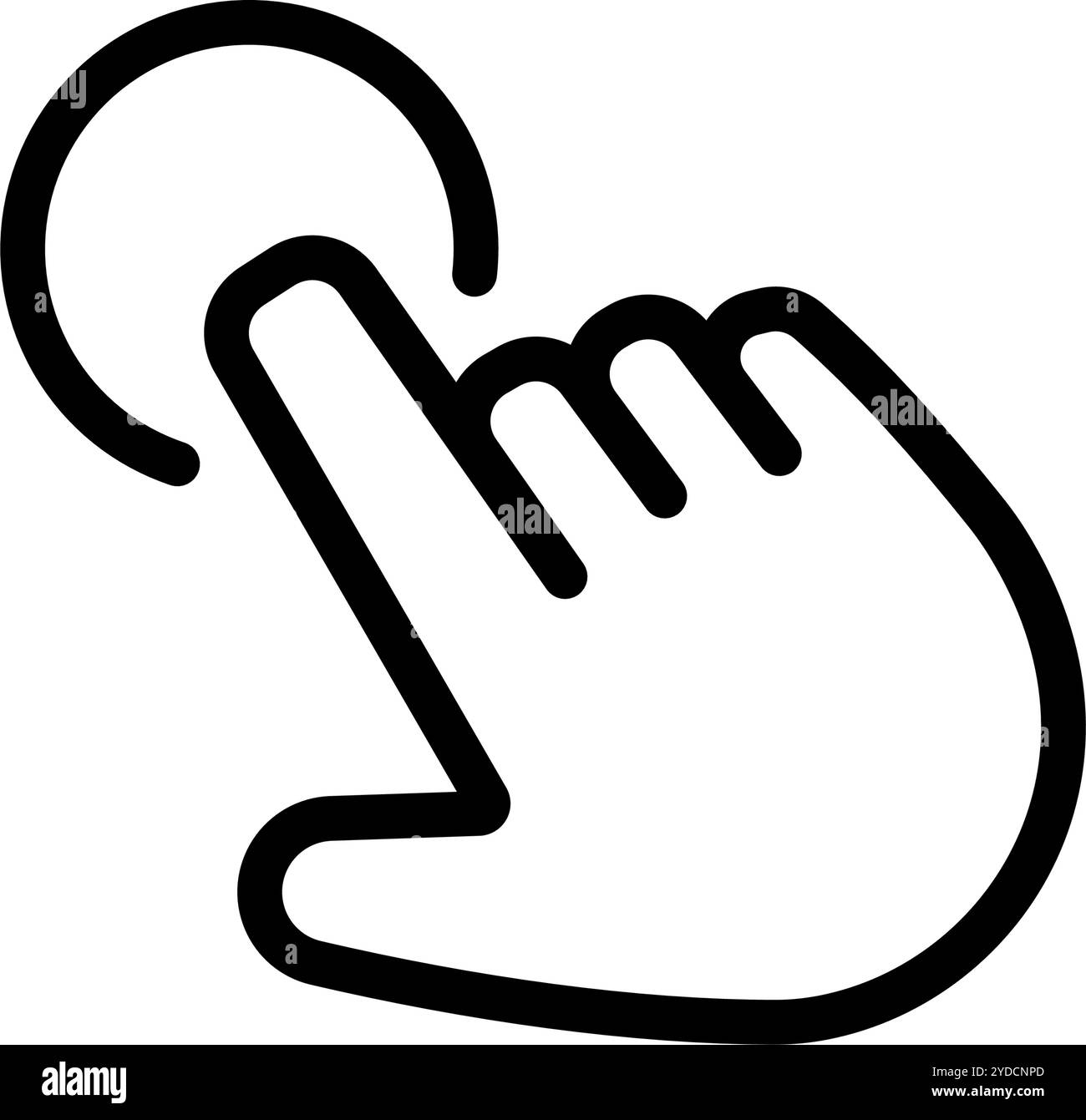 Touch screen finger hand press push icon vector Stock Vector Image ...