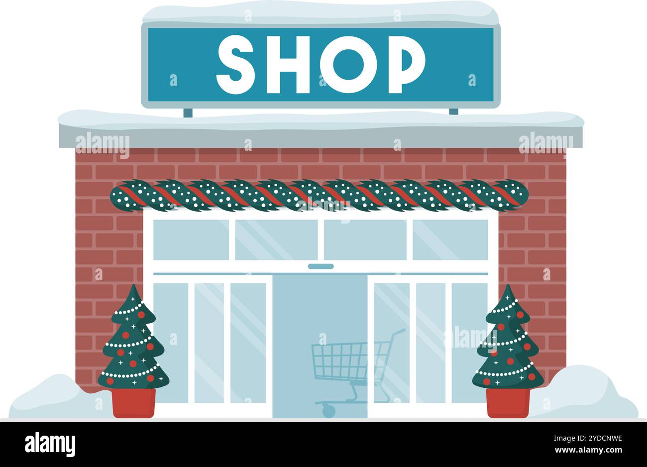 Christmas mall decorations Stock Vector Images - Alamy