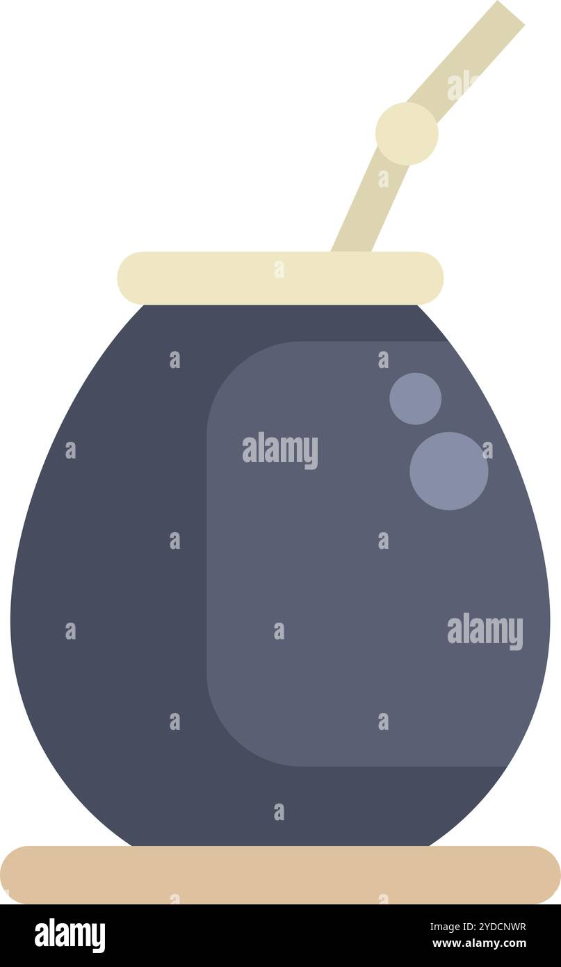 Calabash cup with a bombilla, traditionally used for drinking yerba ...