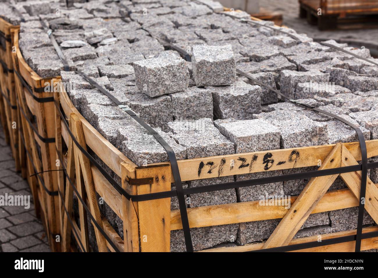 Road Paving Cobblestones Closeup Stock Photo - Alamy