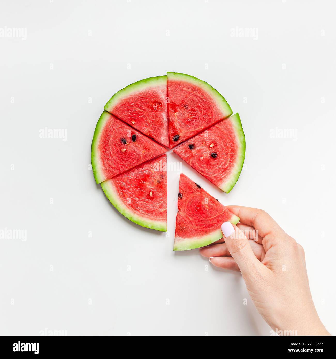 Woman holding slices tasty hi-res stock photography and images - Alamy