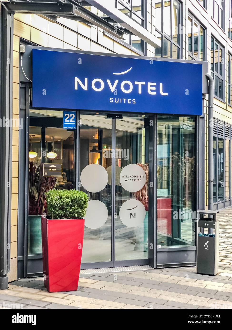 Novotel suites logo at hotel building in Munich Stock Photo - Alamy
