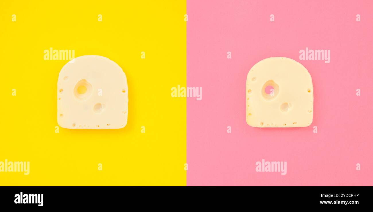 Cheese piece collage set Stock Photo - Alamy