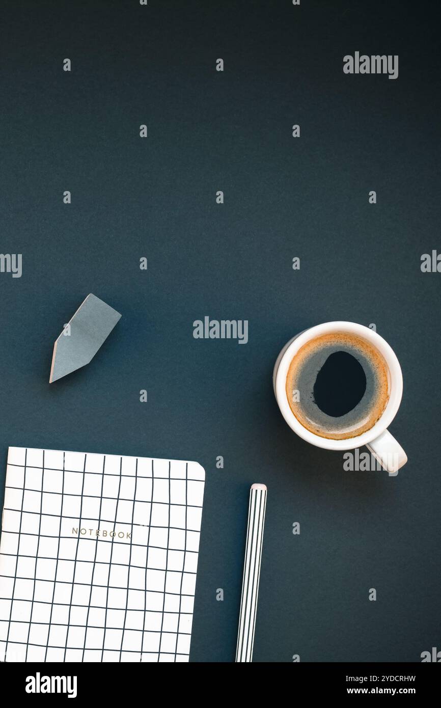 Workplace desk with coffee cup Stock Photo - Alamy