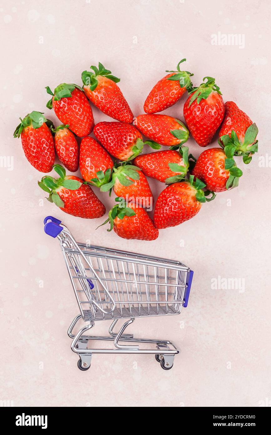 Flat lay composition strawberry berry hi-res stock photography and ...