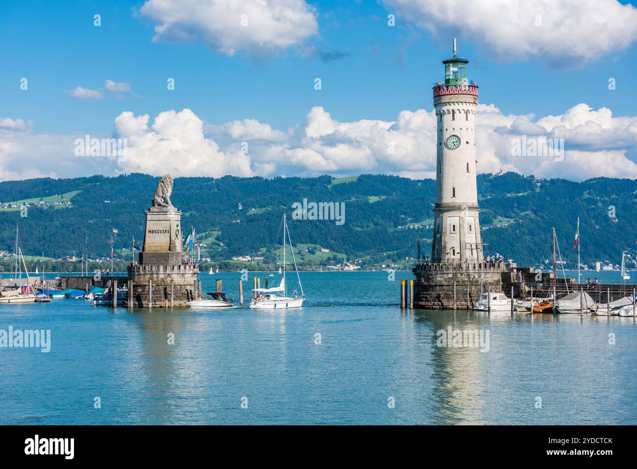 Lighthouse of Lindau at lake Constance, Bodensee Stock Photo - Alamy