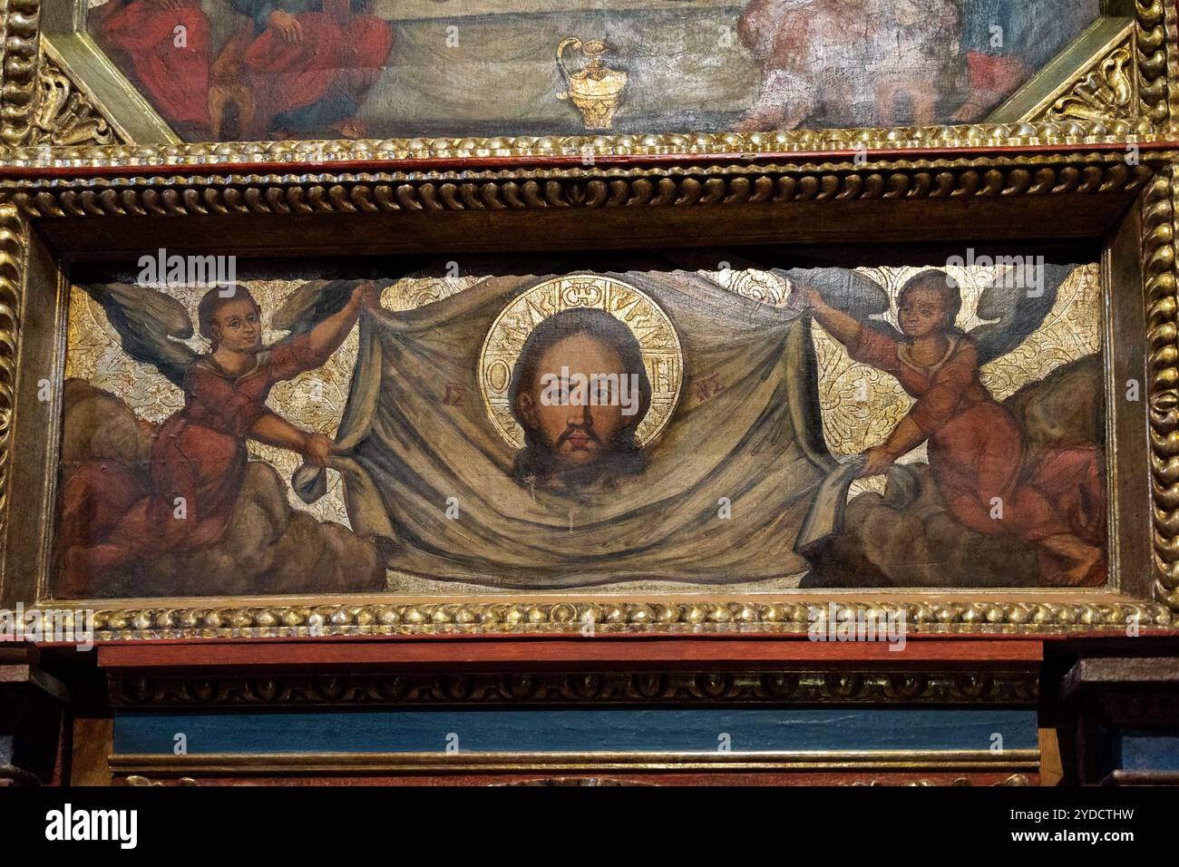 Radoz, Poland September 28 2024 historic iconostasis or a wall of icons ...