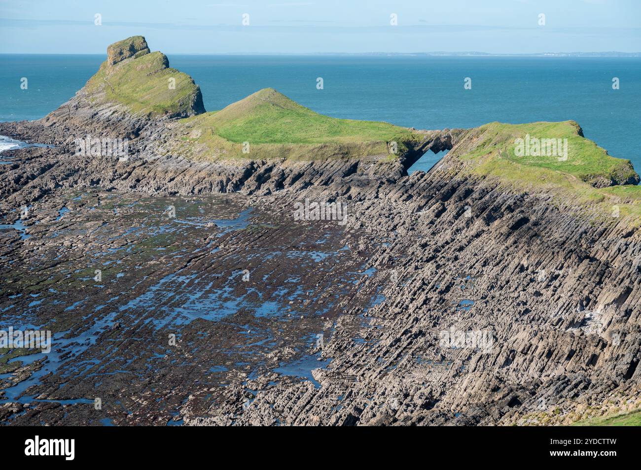 View of Middle and Outer Head from the Inner Head on Worms Head, Gower ...