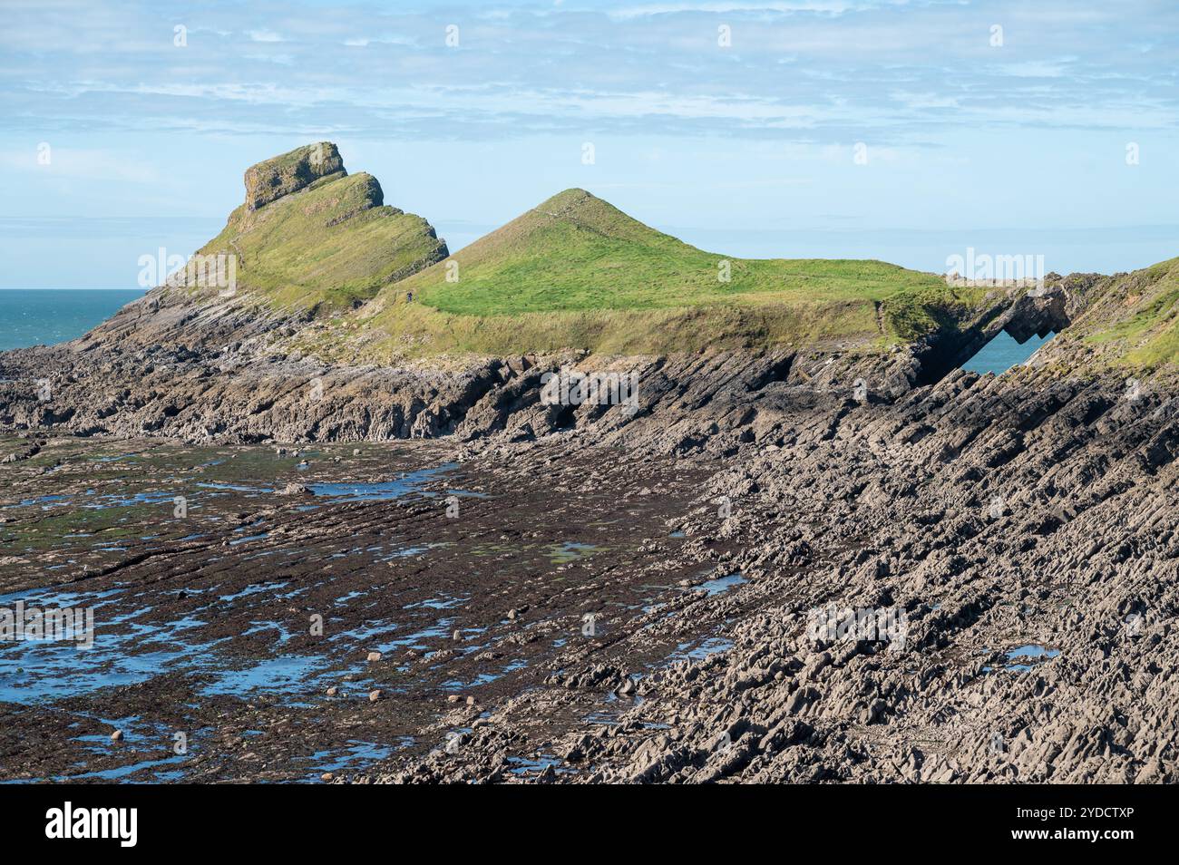 View of Middle and Outer Head from the Inner Head on Worms Head, Gower ...