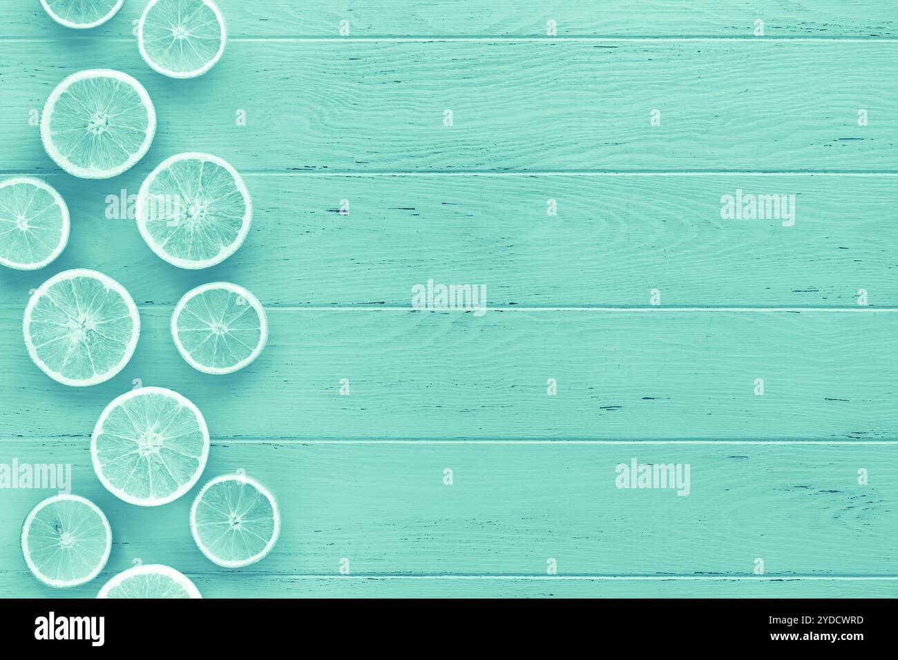 Neo mint green color citrus minimal background Stock Photo - Alamy
