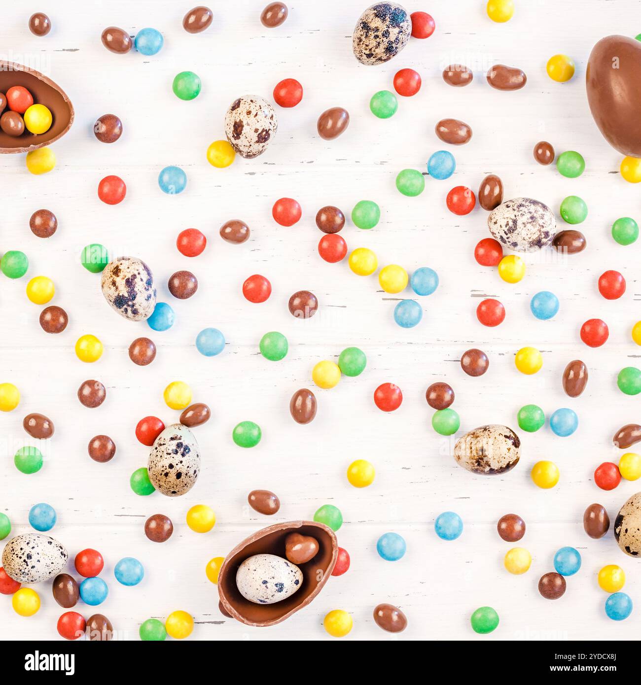 Frame chocolate eggs candies hi-res stock photography and images - Alamy