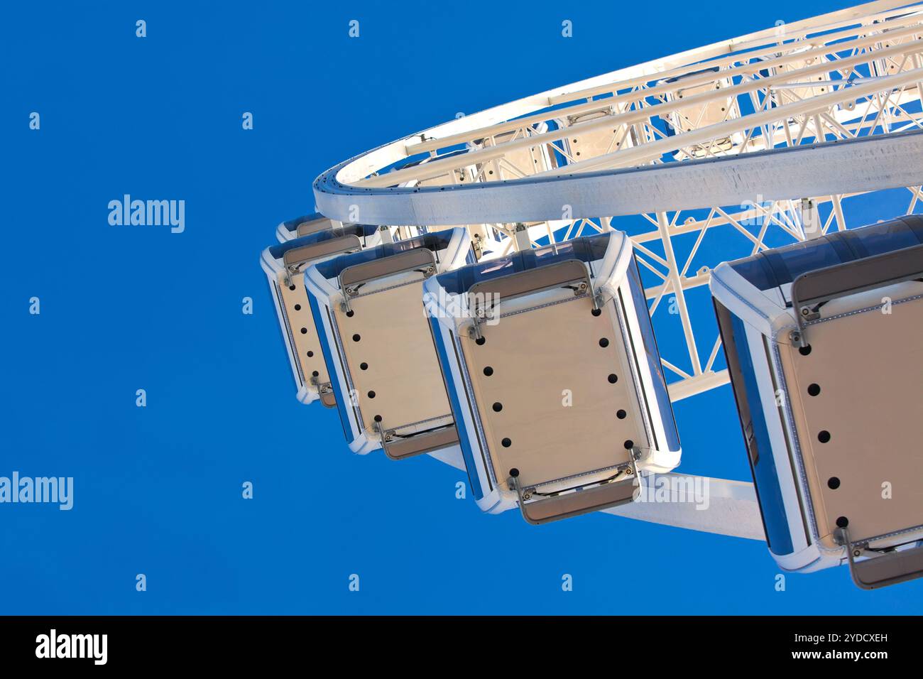 big ferris wheel on blue sky background. horizontal shot Stock Photo ...