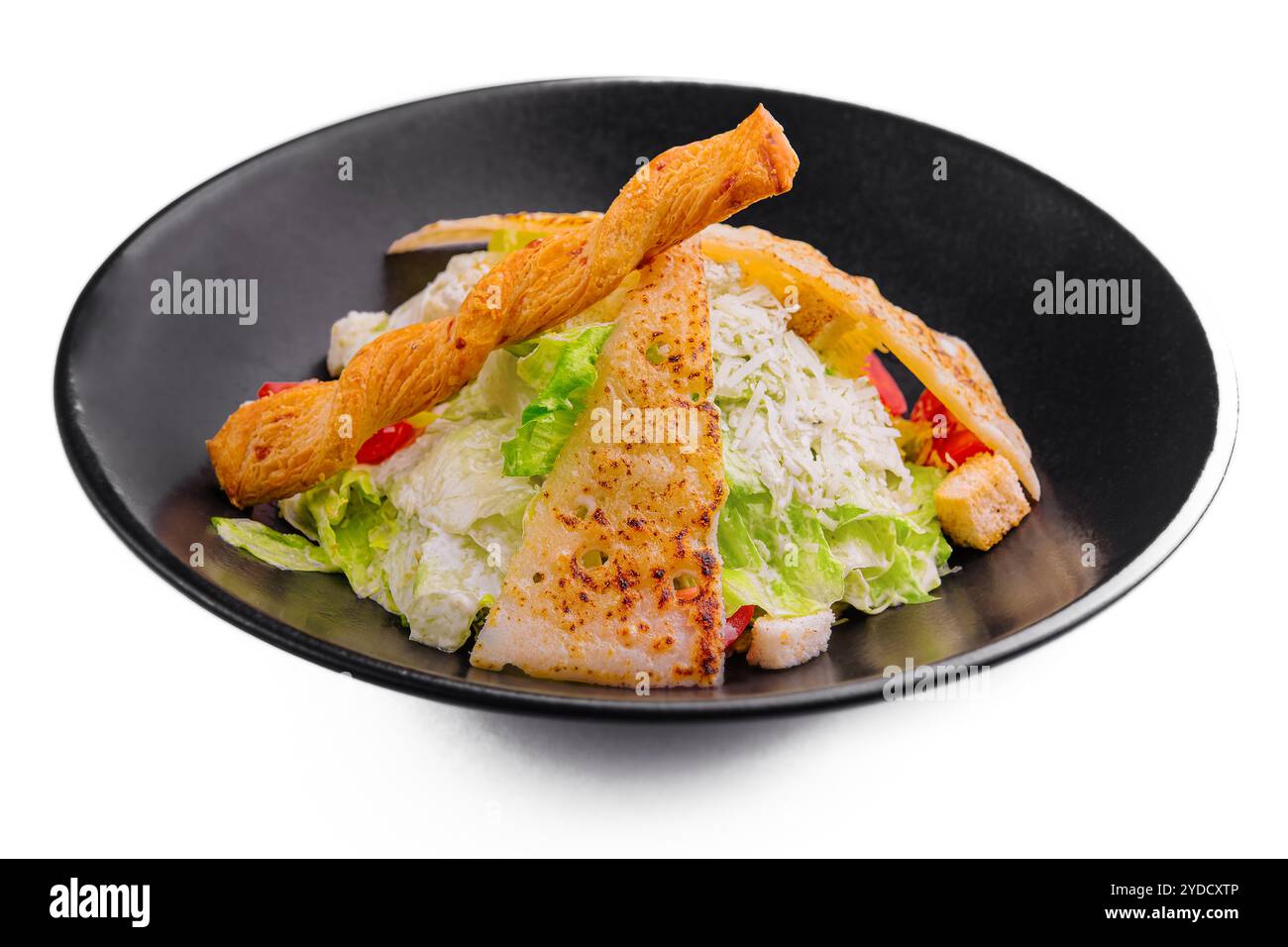 Fresh caesar salad with parmesan cheese Stock Photo - Alamy