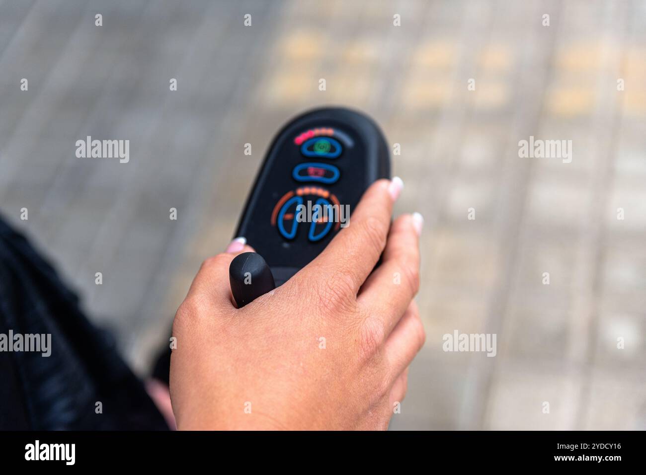 Close-up of Hand Operating Wheelchair Control Joystick Stock Photo - Alamy
