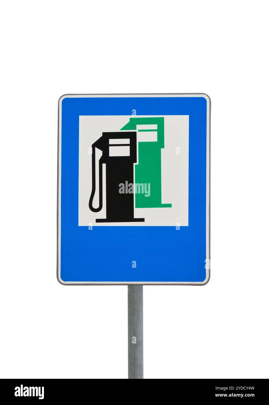 Road sign petrol station Stock Photo - Alamy
