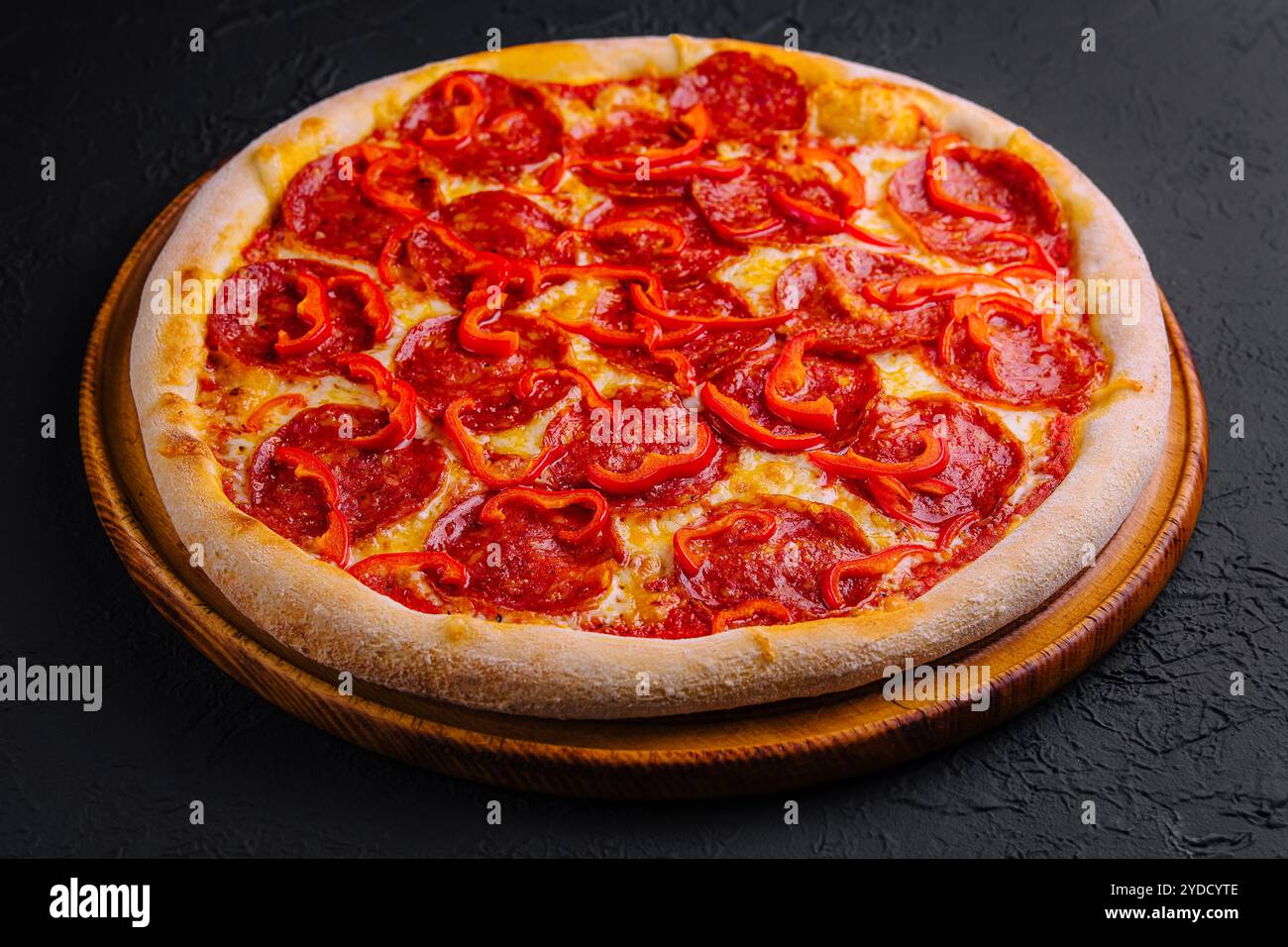 Meat pizza tomato bell hi-res stock photography and images - Alamy