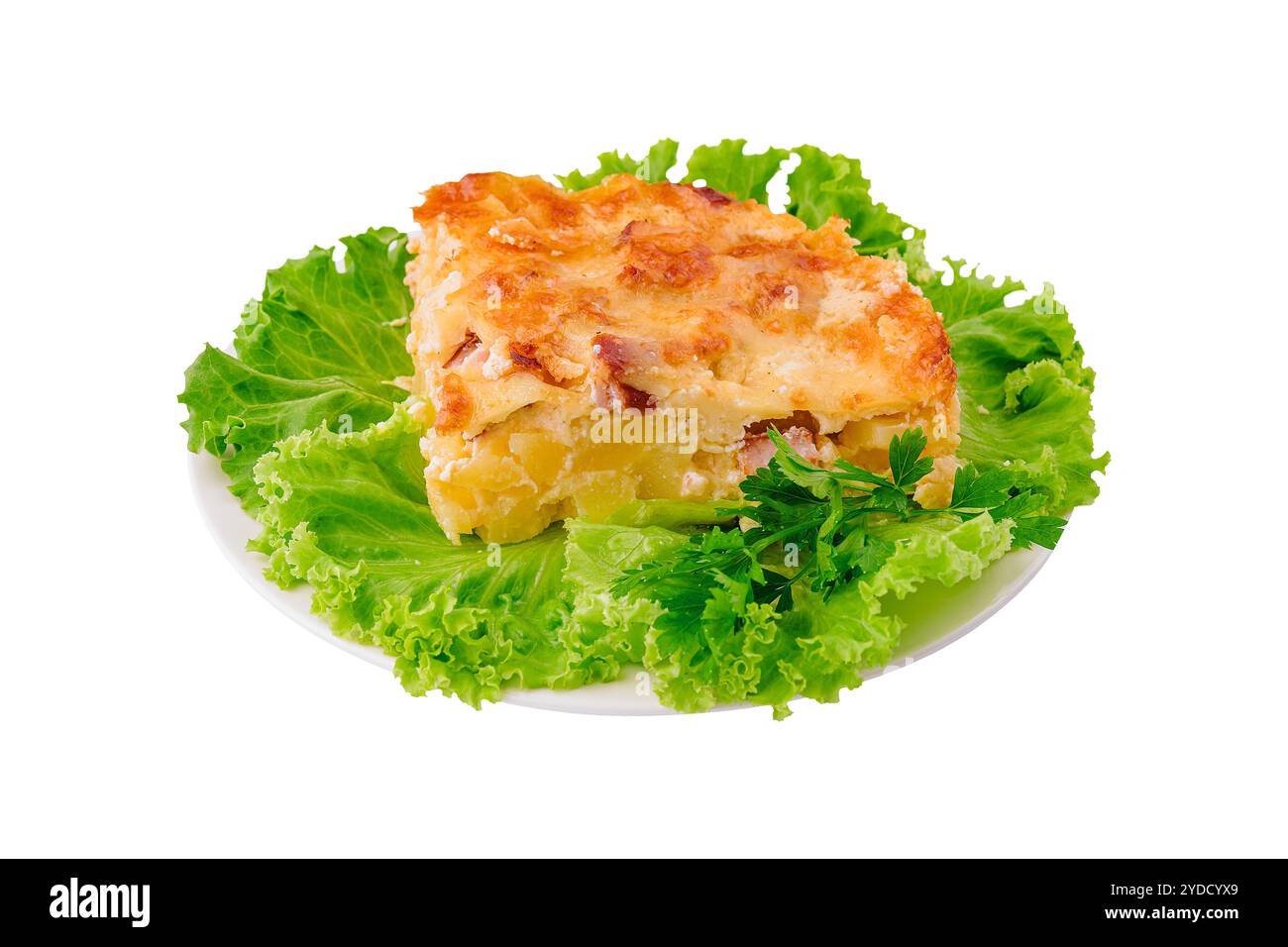 Homemade chicken pie sliced close-up Stock Photo - Alamy