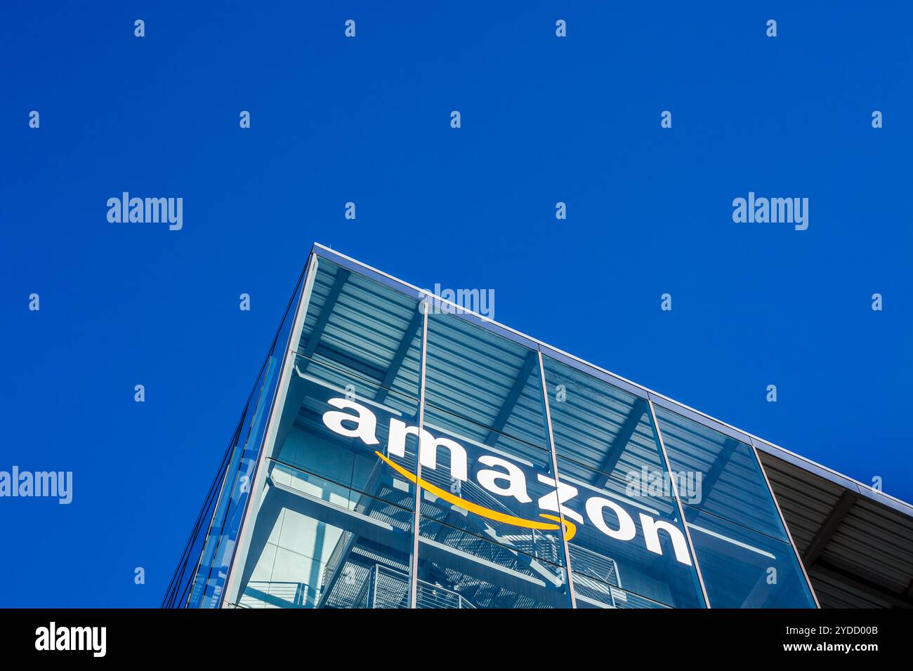 Amazon logo at office building, Munich Germany Stock Photo - Alamy