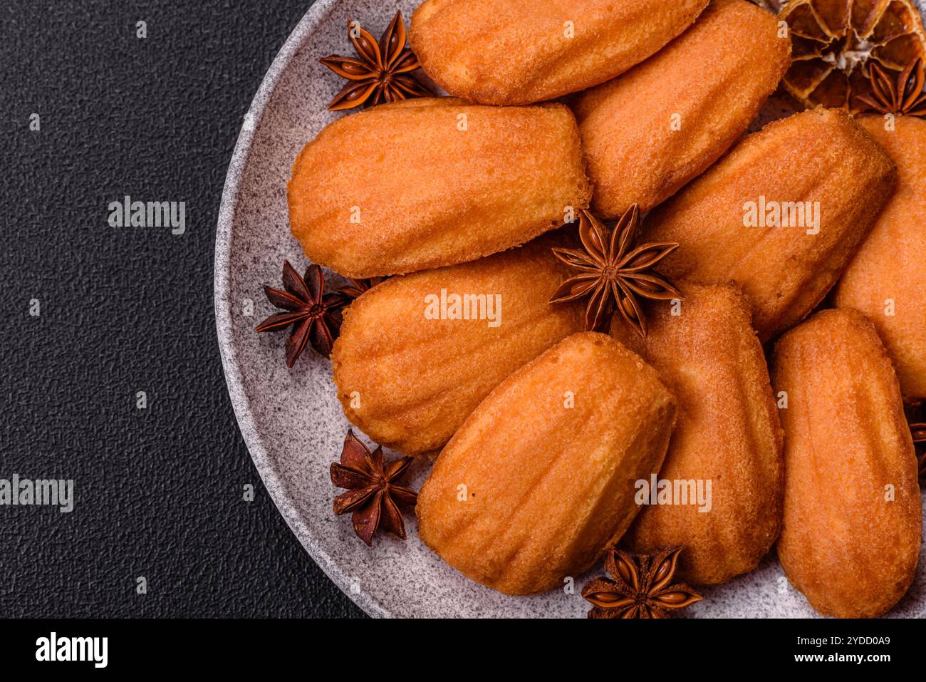 Traditional French madeleine biscuits with nutty flavor Stock Photo - Alamy