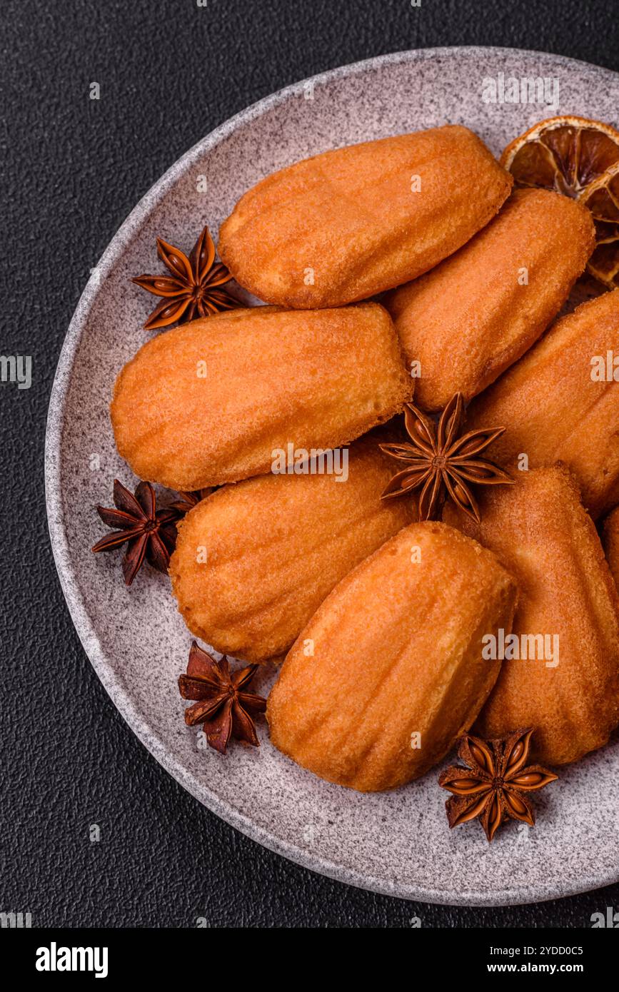 Traditional French madeleine biscuits with nutty flavor Stock Photo - Alamy