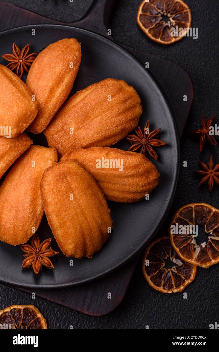Traditional French madeleine biscuits with nutty flavor Stock Photo - Alamy