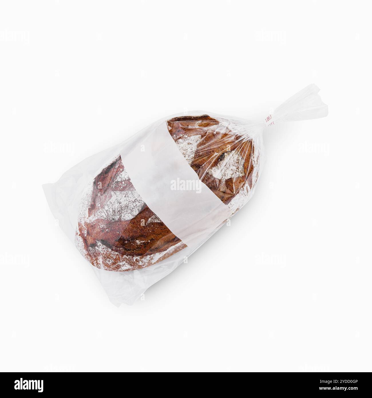 Bread in Cellophane Bag on White Background Stock Photo - Alamy