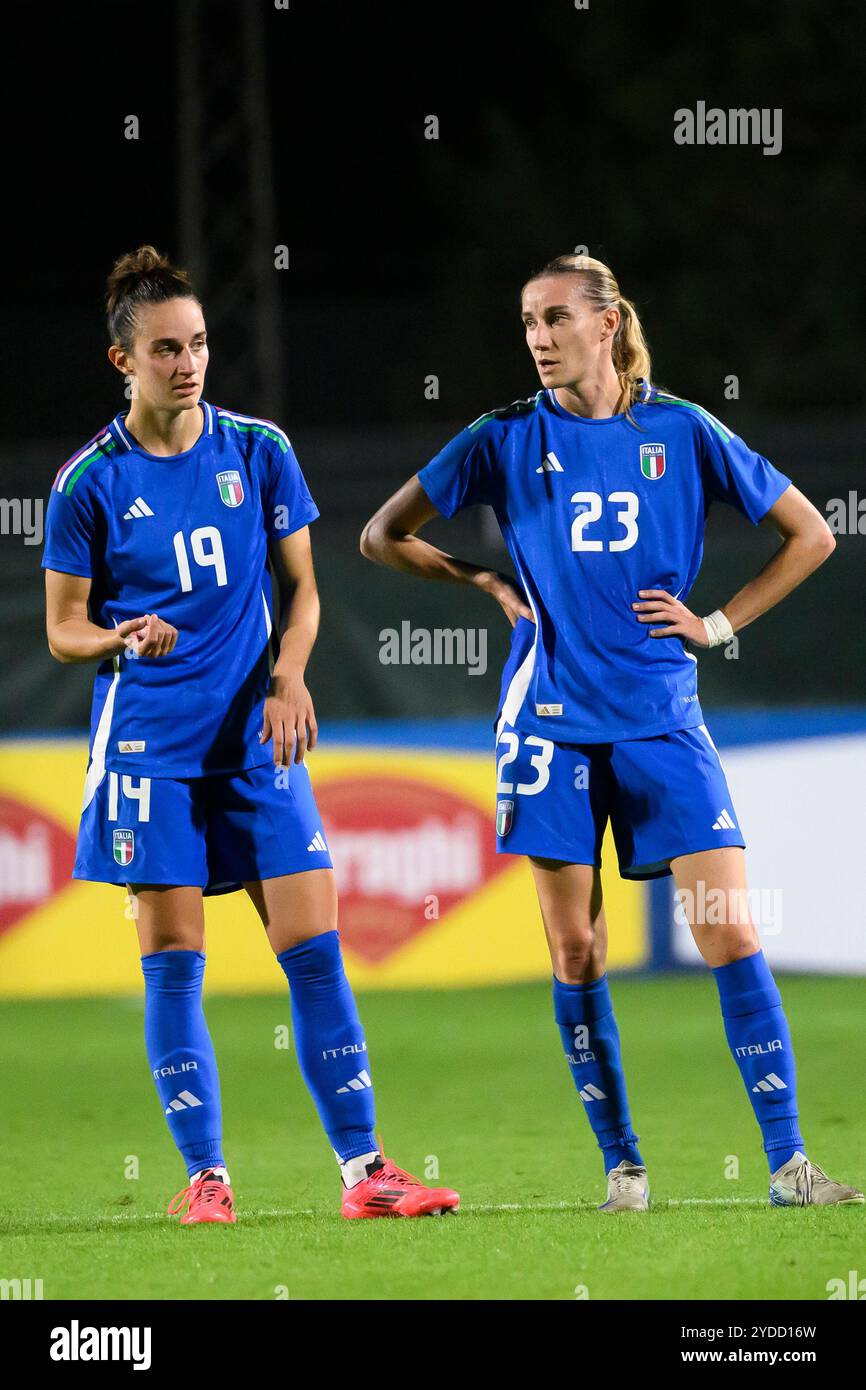 Martina Lenzini and Julie Piga of Italy during the friendly match ...