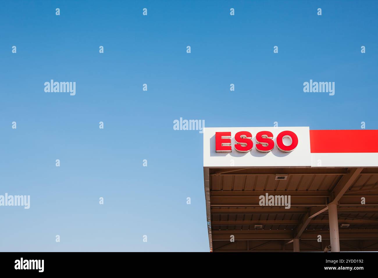 Esso logo on its gas service station Stock Photo - Alamy