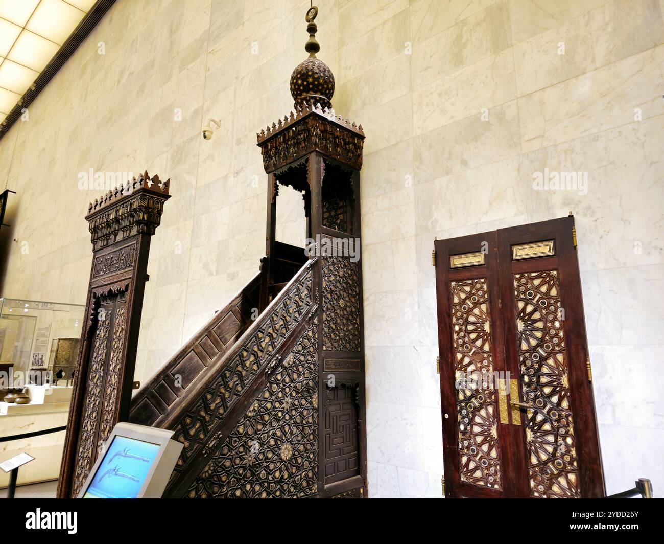 Cairo, Egypt, October 6 2024: Minbar AbouBakr Ibn Mizhar mosque, the ...
