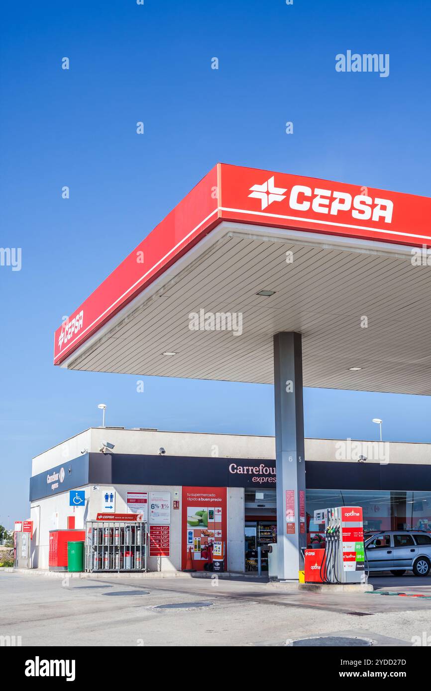 Cepsa gas service station logo Stock Photo - Alamy