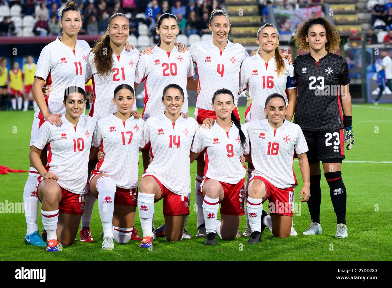 Malta players pose for a team photo before the friendly match between ...