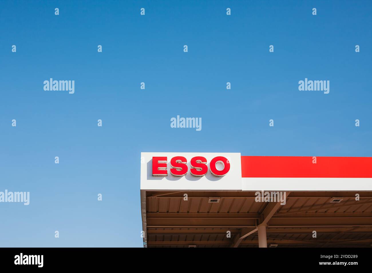 Esso logo on its gas service station Stock Photo - Alamy