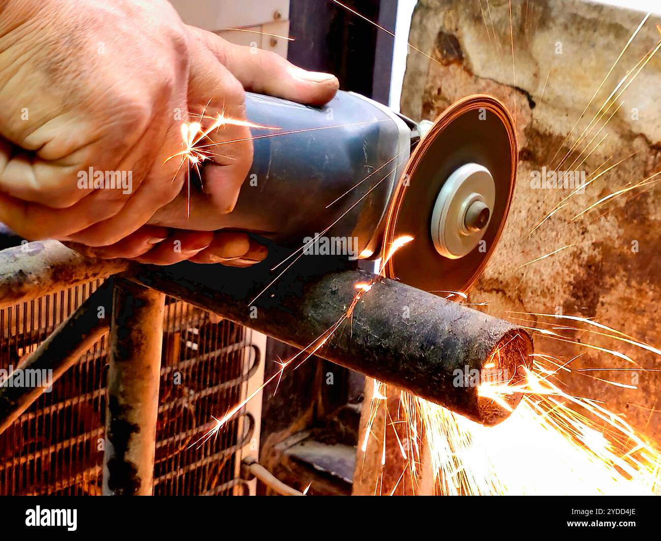 Detail grinding wheel sparks hi-res stock photography and images - Alamy