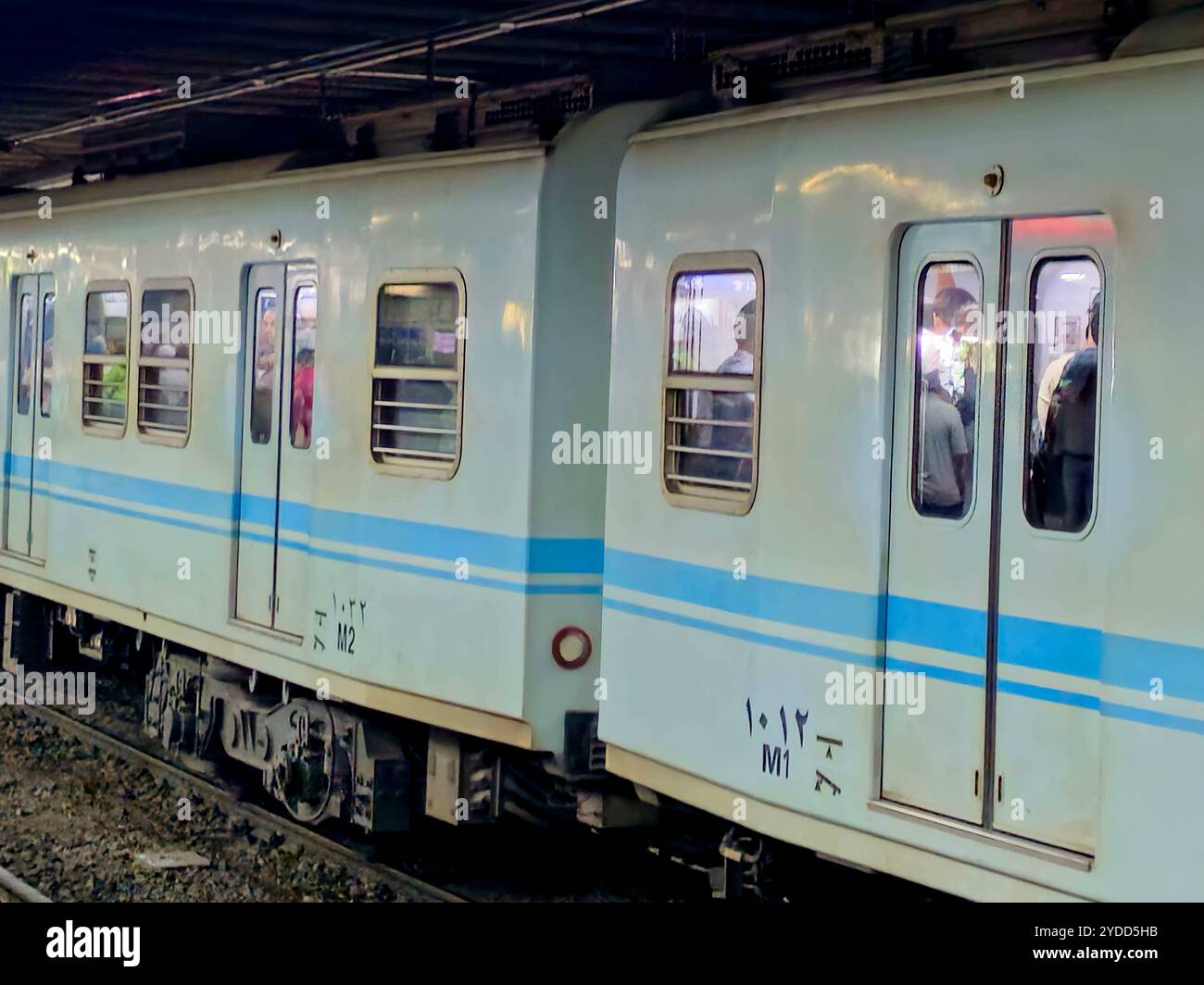 Cairo, Egypt, October 21 2024: First line of The Cairo tunnel metro, a ...