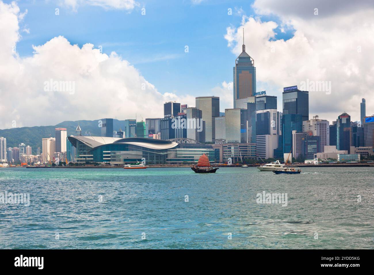 Sea front view with luxurious buildings in Hong Kong Stock Photo - Alamy