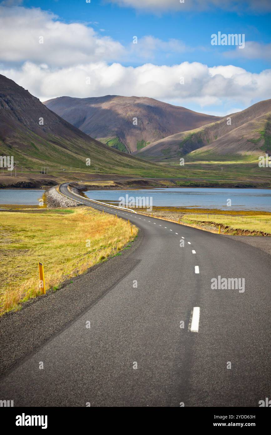 Endless Icelandic Highway Stock Photo - Alamy