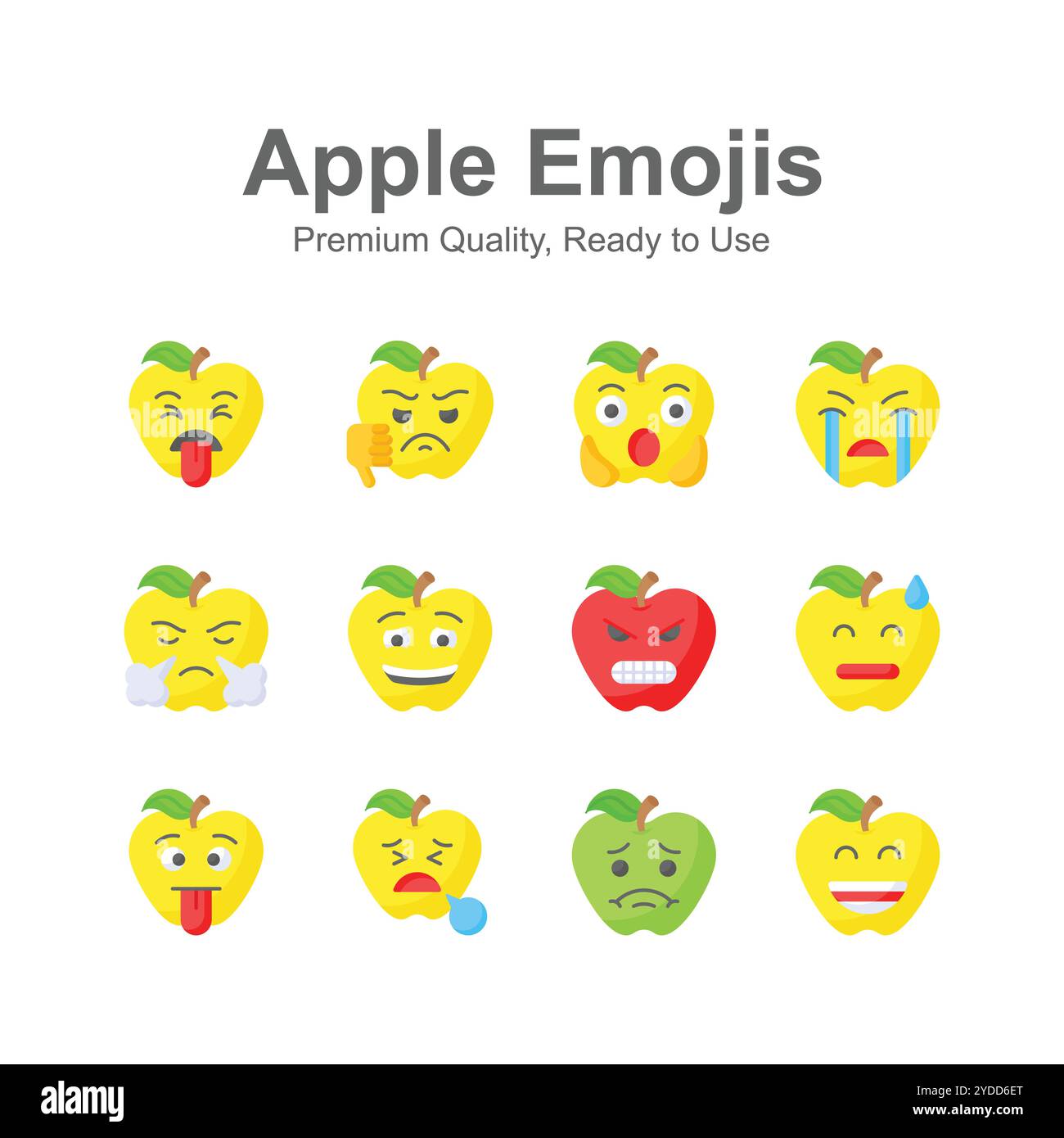 Apple emoji vector vectors hi-res stock photography and images - Alamy