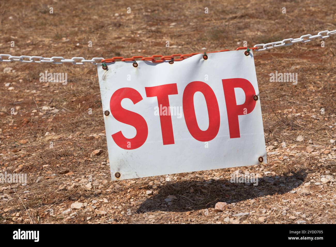 Stop sign restricting entry Stock Photo - Alamy