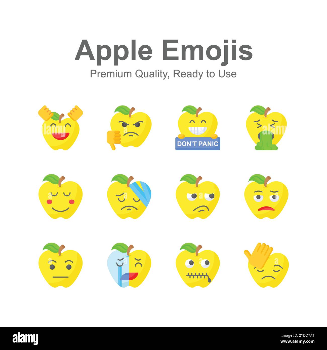 Emoji apple Stock Vector Images - Alamy