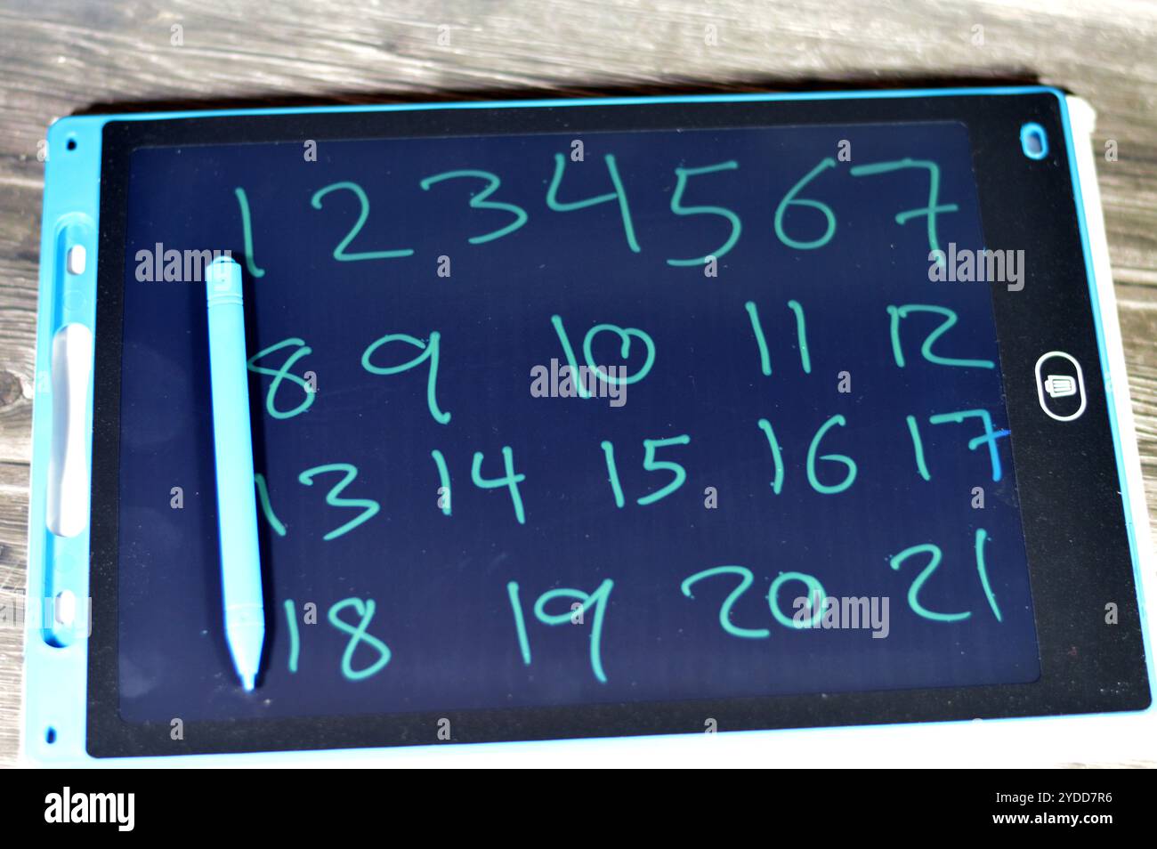 The numbers in English on a writing Board LCD writing tablet, ,saving ...