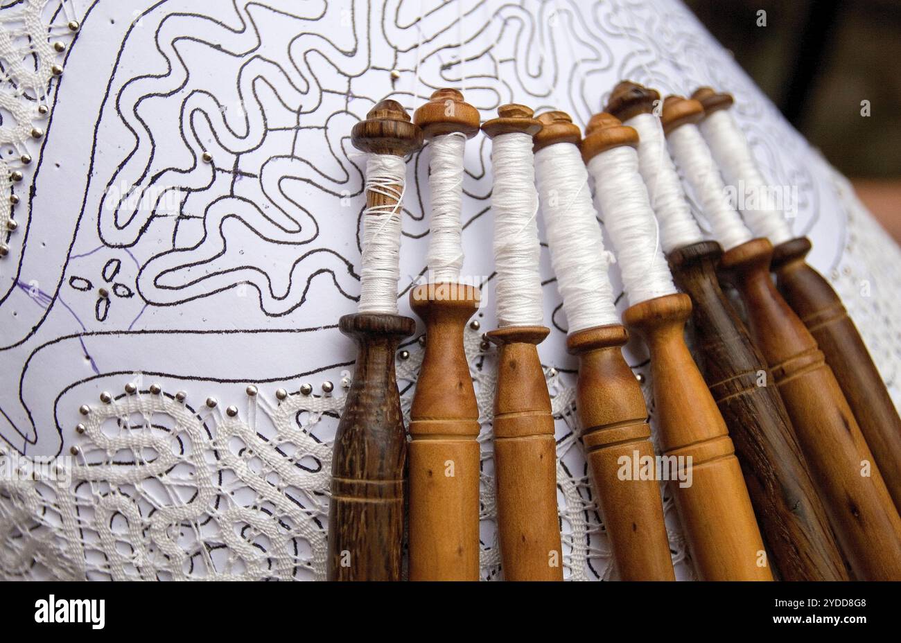 Italy Calabria Tiriolo (Cz) Tombolo processing Stock Photo - Alamy