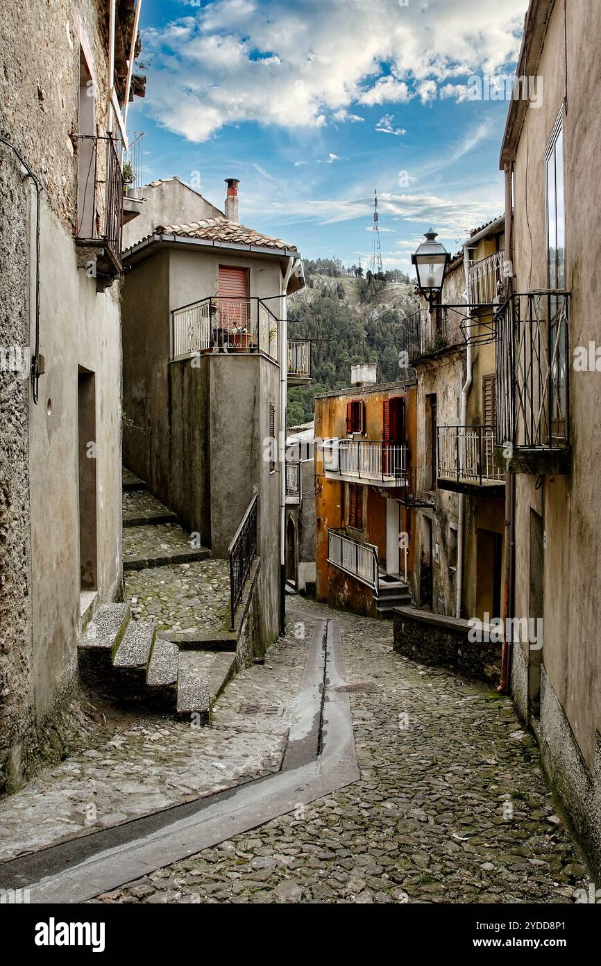 Italy Calabria Tiriolo (Cz) Via Trieste Stock Photo - Alamy