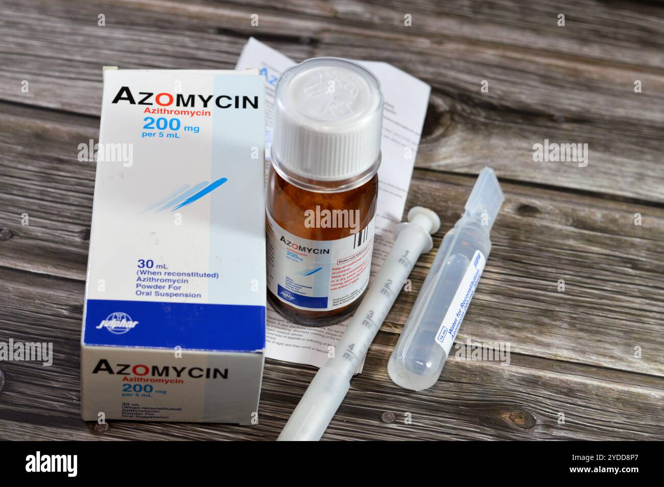 Cairo, Egypt, October 4 2024: Azomycin Azithromycin 200mg per 5ml ...
