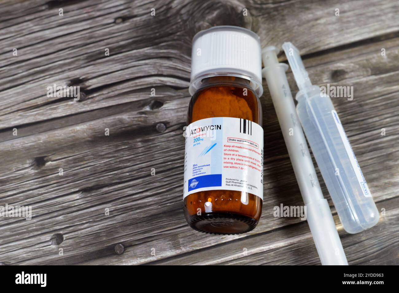 Cairo, Egypt, October 4 2024: Azomycin Azithromycin 200mg per 5ml ...