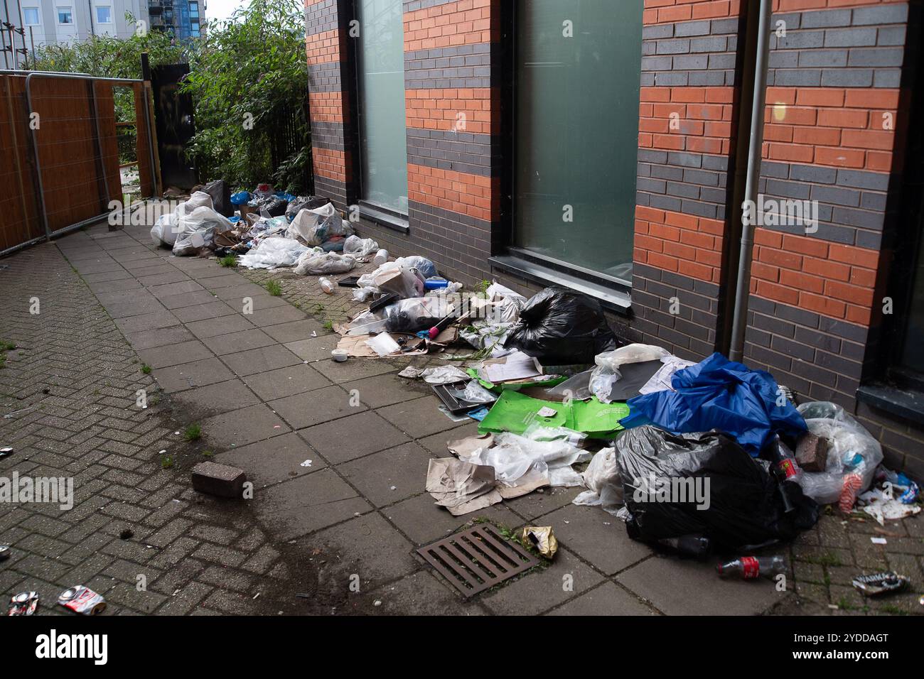 Slough, Berkshire, UK. 3rd October, 2024. Litter and rubbish fly-tipped ...