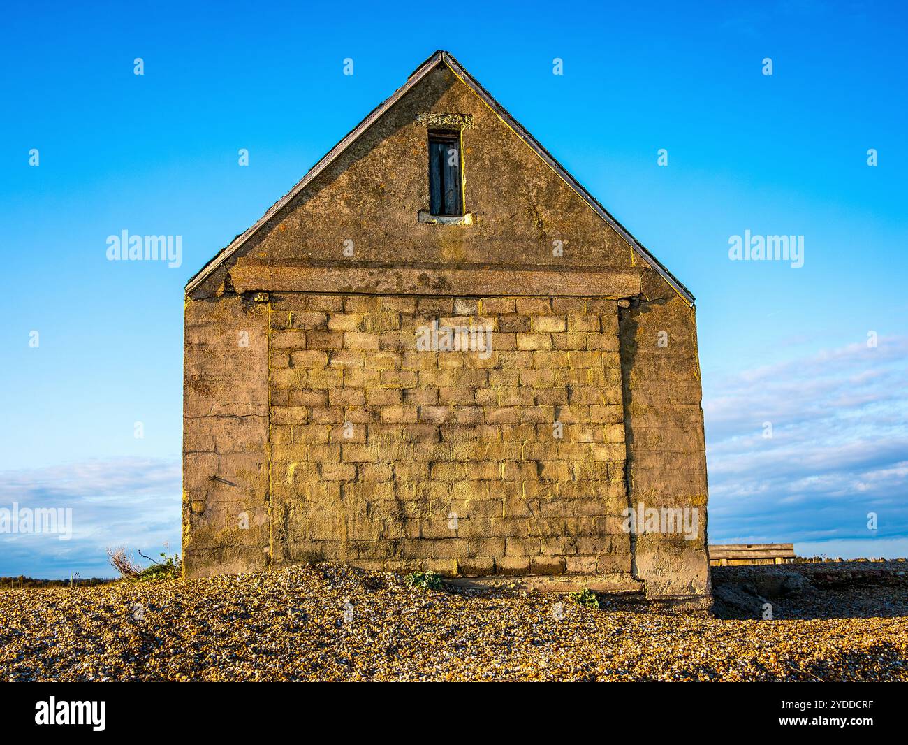 The Mary Stanford lifeboat house is bathed in golden sunlight in ...