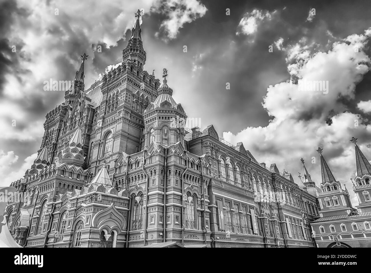 Scenic view of the State Historical Museum from Red Square, iconic ...