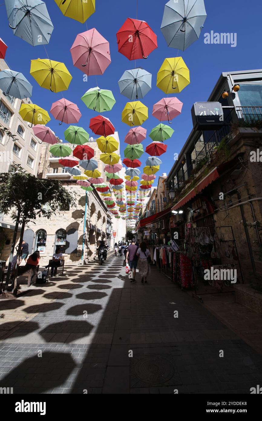 Yoel Moshe Solomon Street in Jerusalem, Israel, on Oct. 20, 2024. Photo ...