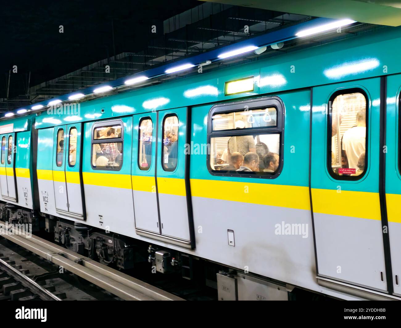 Cairo, Egypt, October 22 2024: The third line of The Cairo tunnel metro ...