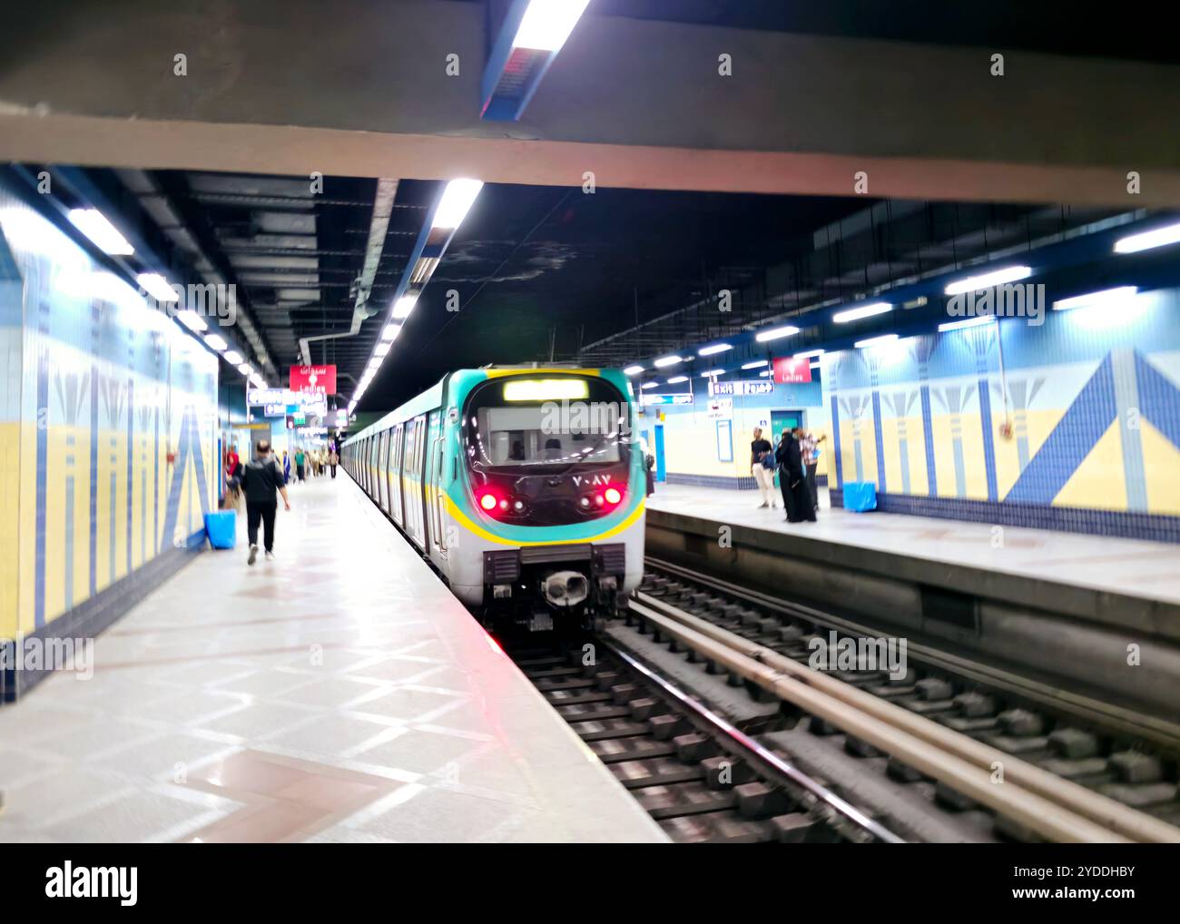 Cairo, Egypt, October 22 2024: The third line of The Cairo tunnel metro ...